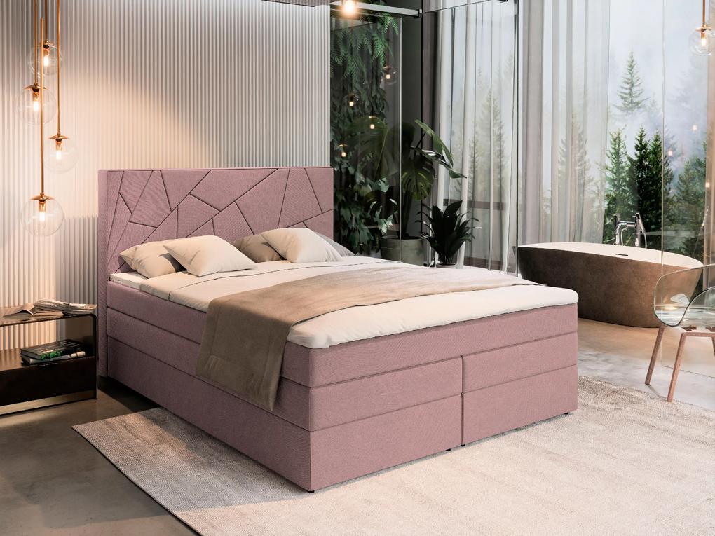 MSL Kontinentální čalouněná postel TAMARA (140 x 200 cm) Barva látky: INARI 91