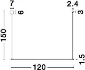 Závěsné LED svítidlo NOVA LUCE ELETTRA 20W 3000K 9088101