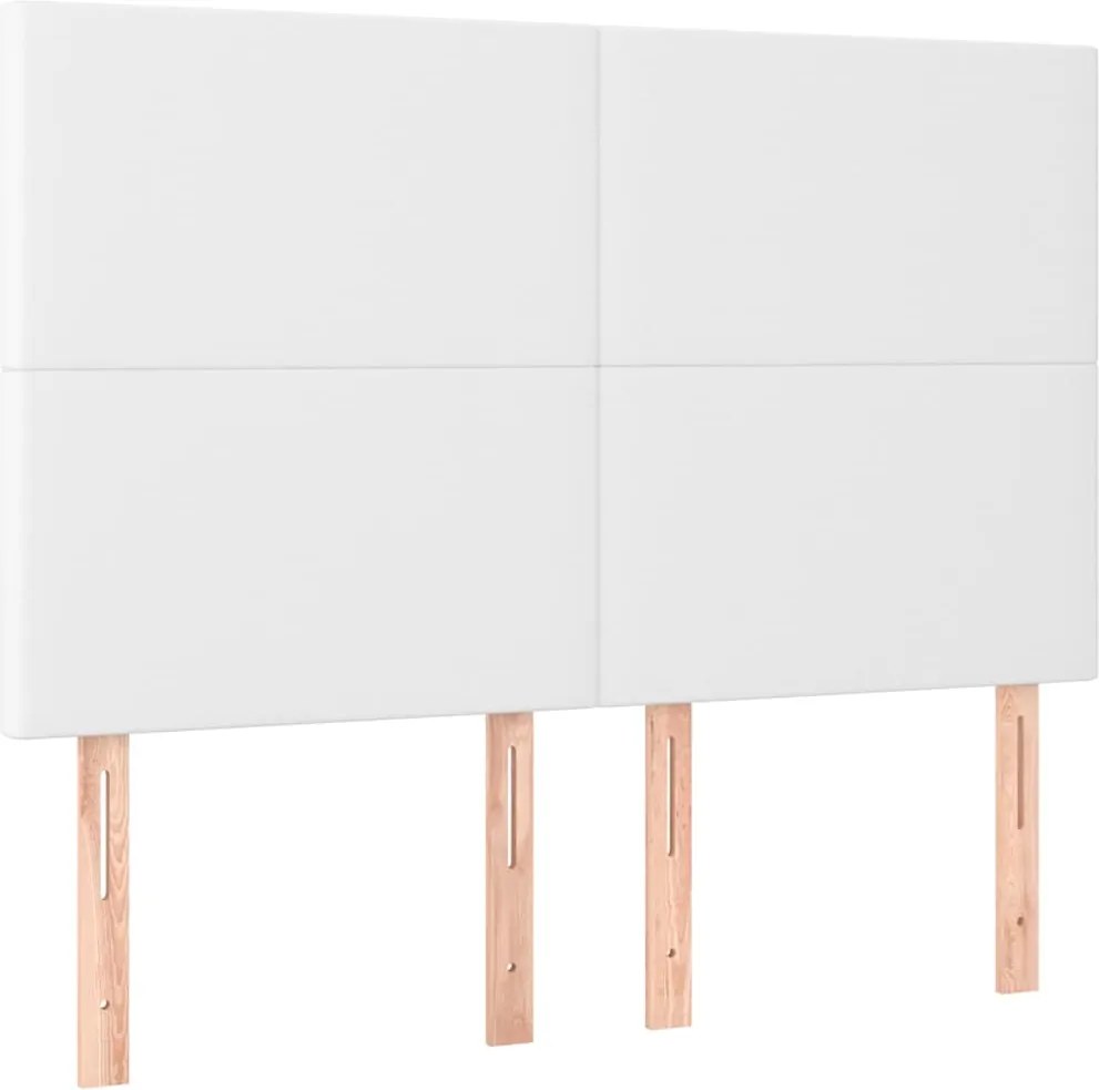 Box spring postel s matrací bílá 140x200 cm umělá kůže 3128914