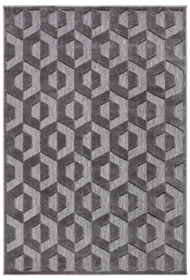 Antracitový koberec 200x285 cm Iconic Hexa – Hanse Home