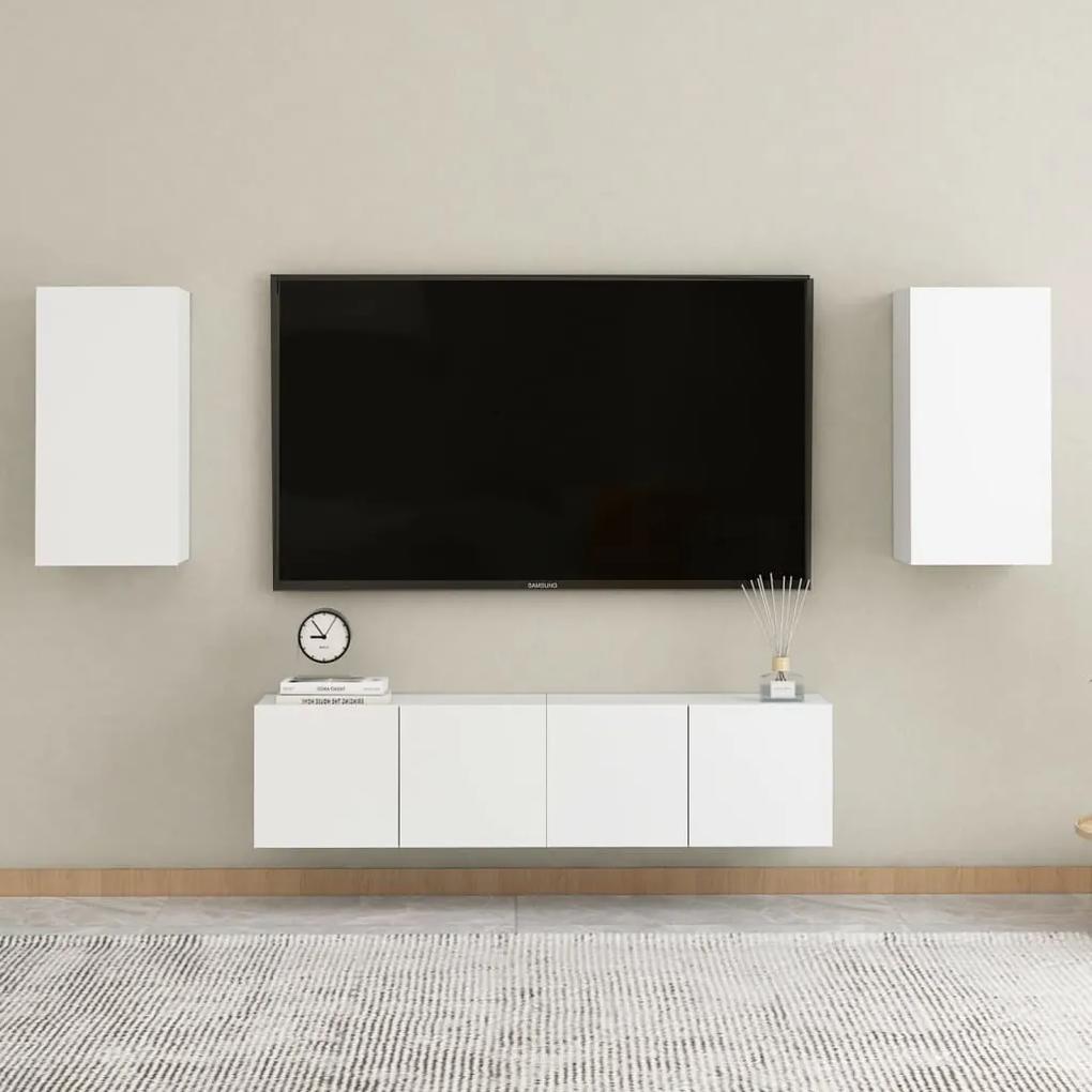 vidaXL TV skříňka 30,5 x 30 x 60 cm kompozitní dřevo [803326] Barva: bílá a dub sonoma