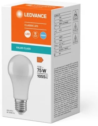 LED žárovka E27 LEDVANCE CL A FR 10W (75W) studená bílá (6500K)