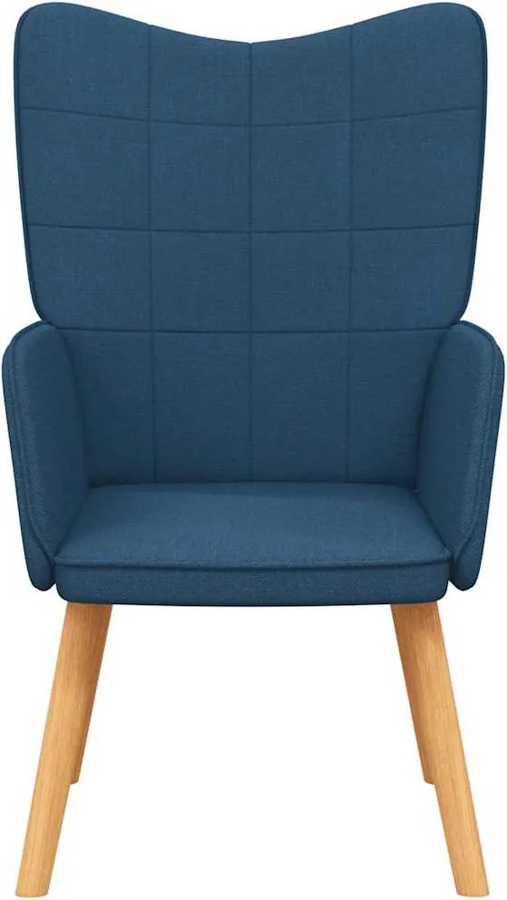 Relaxační křeslo modré textil 327923