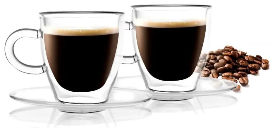 Sada 2 dvoustěnných hrnků Vialli Design Amo Espresso, 50 ml | BIANO