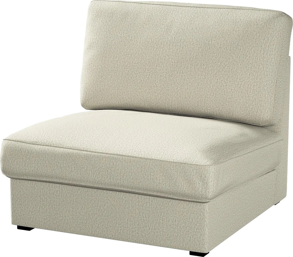 Potah na neskládací křeslo IKEA Kivik barva béžová látka pletený vzor