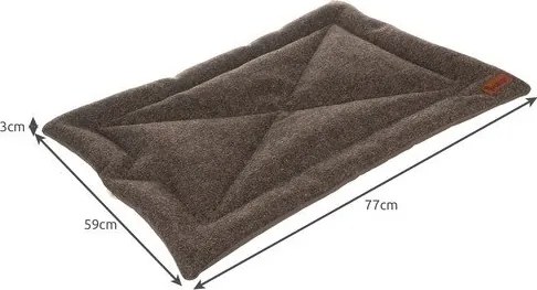 Pelíšek pro psa Purlov 24593 77 x 59 x 3 cm, hnědý