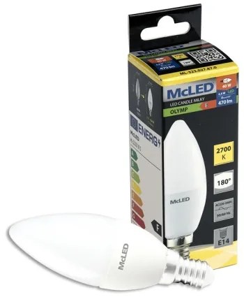 LED žárovka E14 McLED 4,8W (40W) teplá bílá (2700K) svíčka ML-323.027.87.0
