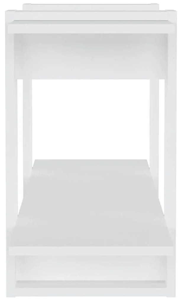 Knihovna bílá 100 x 30 x 51 cm kompozitní dřevo - Default Title