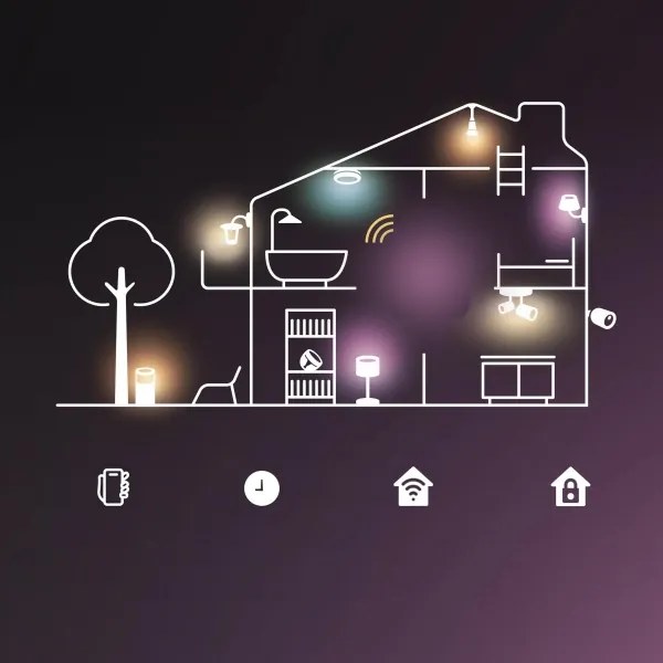 LED RGB Stmívatelná žárovka Philips SMART A60 E27/8,5W/230V 2200-6500K + DO