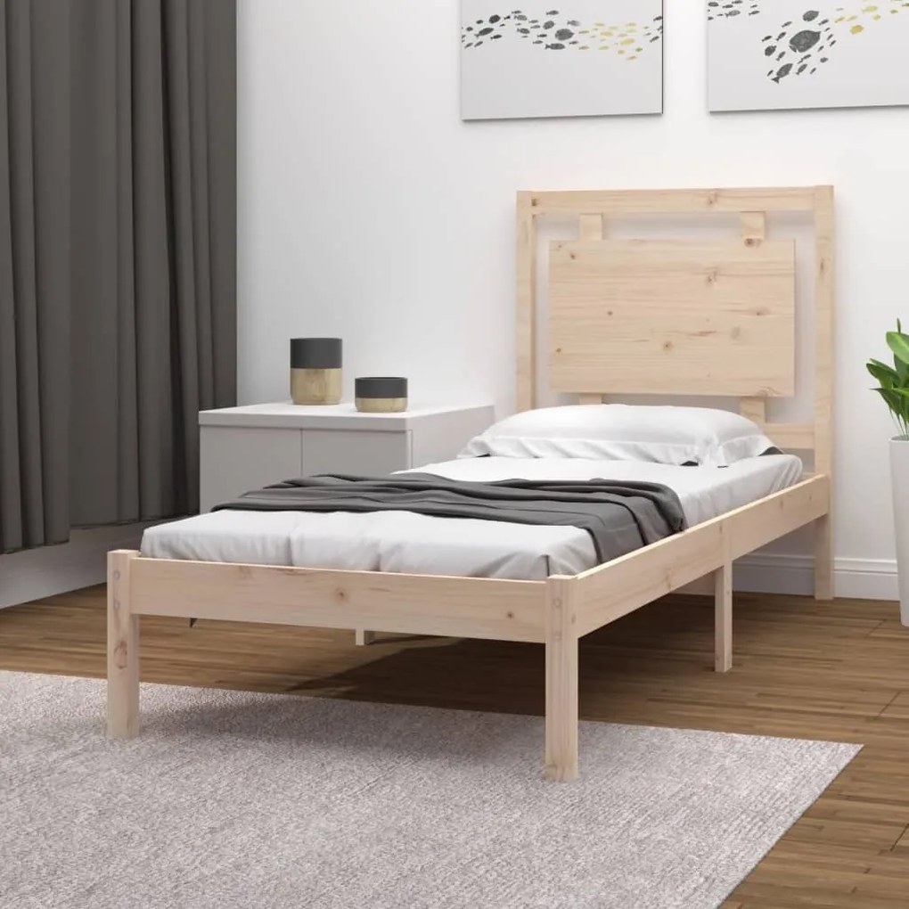 Rám postele masivní dřevo 100 x 200 cm,  3105525