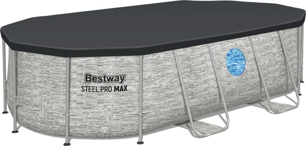 BESTWAY Power Steel Swim Vista bazén s oknem 427x250x100 14x8FT 7in1