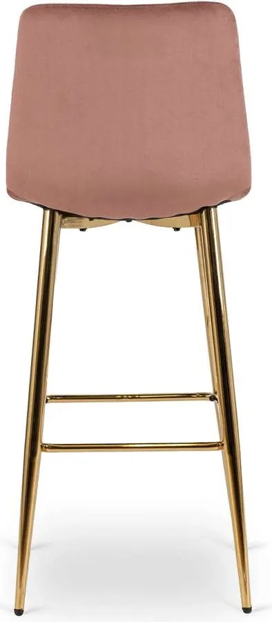 Barová židle Tauba Velvet, růžová