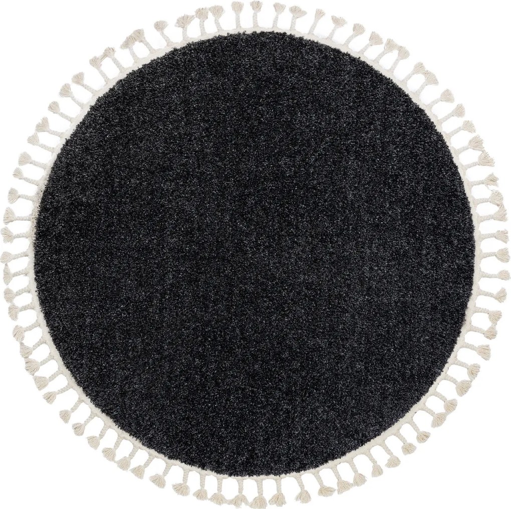 Kusový koberec Berber 9000 grey kruh, 120x120 (priemer) kruh, šedá, obývacia izba, Dywany Łuszczów