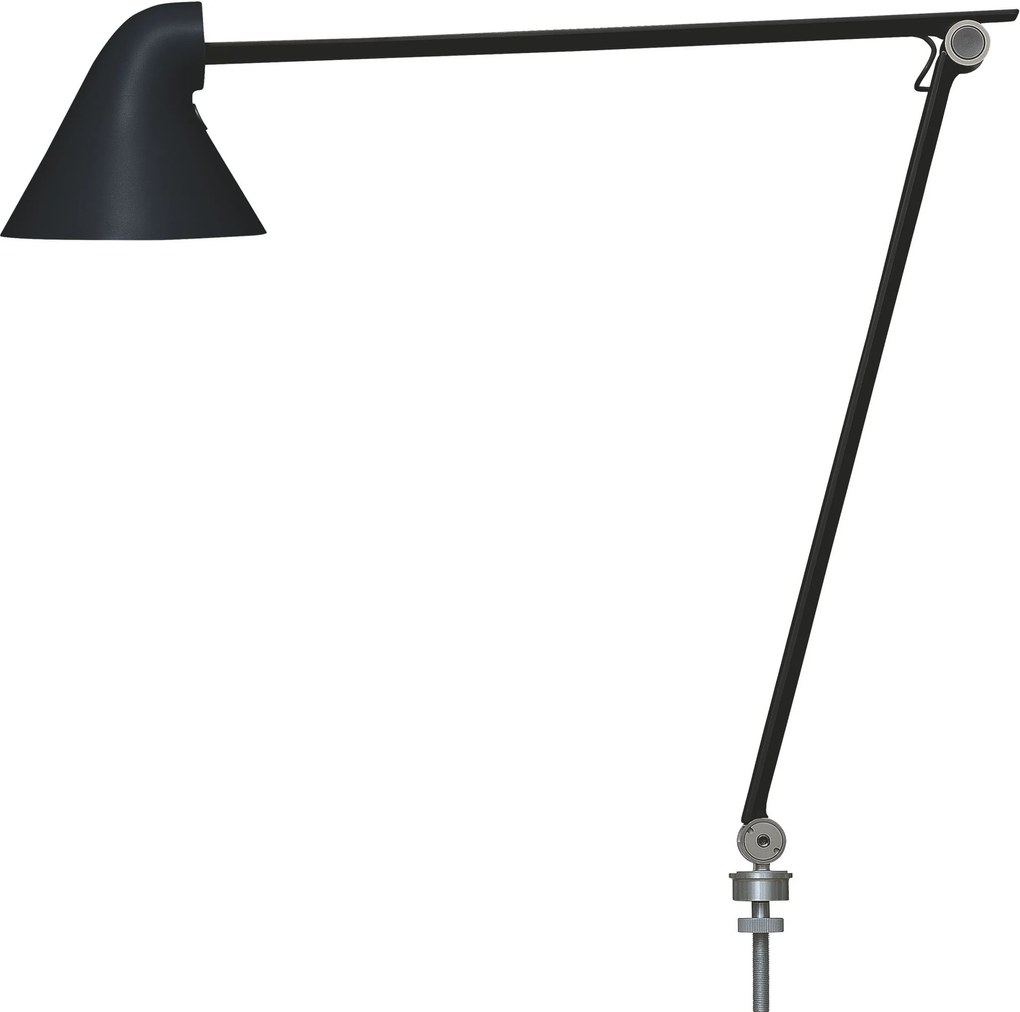 Lampa na pracovní stůl NJP LED 2700 K s nástavcem na desku, průměr 40 cm černá