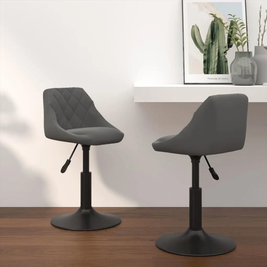 vidaXL Otočné jídelní židle 2 ks samet [335328] Barva: Černá