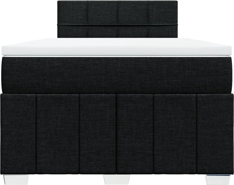 Box spring postel s matrací černá 120x190 cm textil 3287009