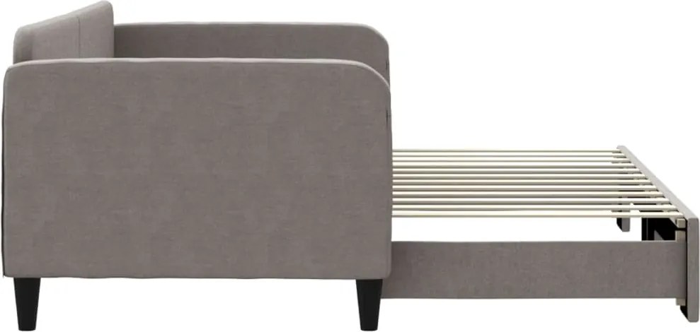 Válenda s přistýlkou taupe 90 x 200 cm textil 3196819