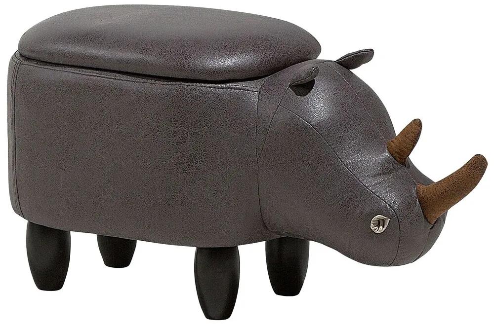 Tmavě šedá stolička nosorožec RHINO Beliani