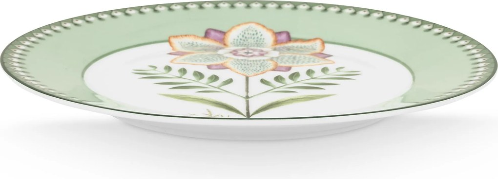 Pip Studio Lily & Lotus talířek Ø21cm, zelený (snídaňový talíř)
