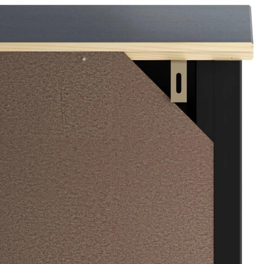 Koupelnová skříňka BERG černá 69,5x34x80 cm masivní borovice,  358543
