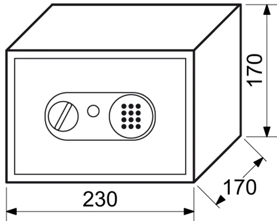 Richter Czech Ocelový sejf s elektronickým zámkem RS.17.EDN.B