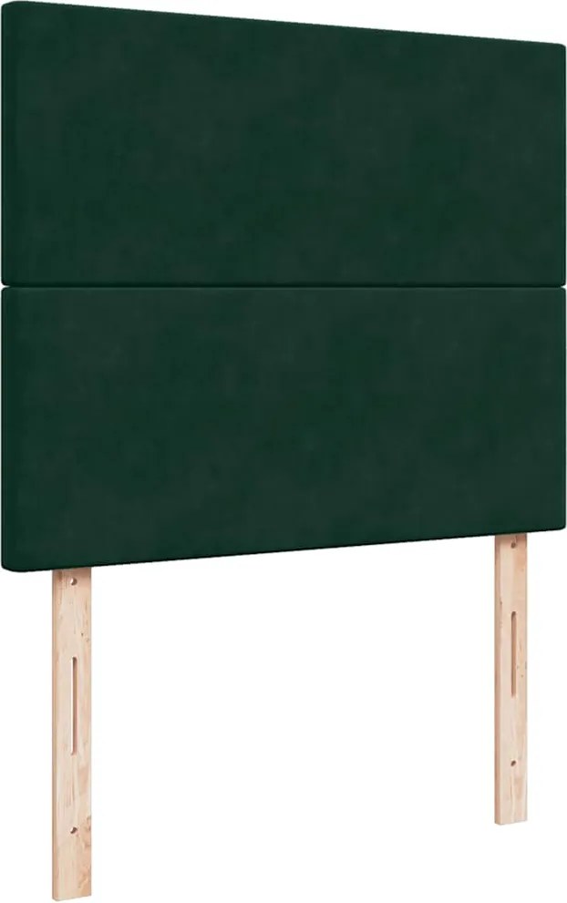 Box spring postel s matrací tmavě zelená 120x190 cm samet 3293155