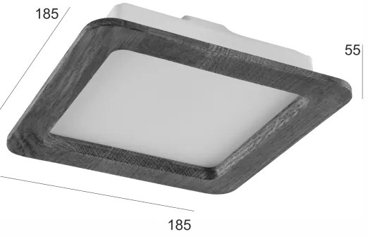 LED Podhledové svítidlo WOODY SPOT LED/17W/230V 3000K ořech 18,5x18,5 cm