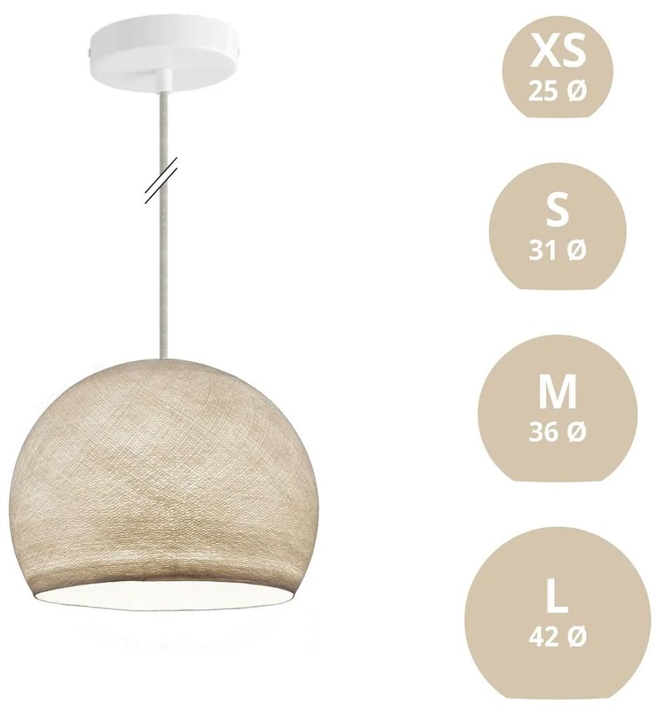 creative cables Závěsná lampa se stínidlem kupole z PE vlákna, polyester Barva: Béžová, Průměr: XS - Ø 25 Cm