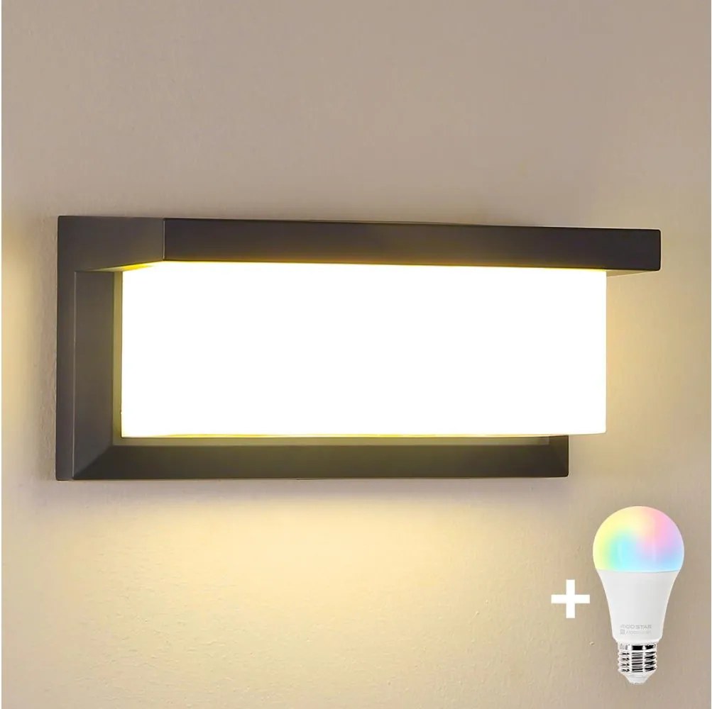 BRILAGI -LED RGBW Venkovní nástěnné svítidlo BRICKY 1xE27/12W/230V antracit IP54