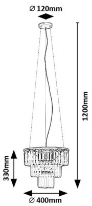 Rabalux 72265 - Lustr na lanku ELOISA 3xE27/25W/230V