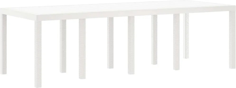 Zahradní stůl Bílá 250 x 100 x 73 cm polyratan 3378518