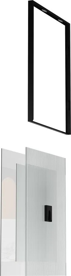 Leskle černý kovový/skleněný rámeček na zeď 57x99 cm Flute – Umbra