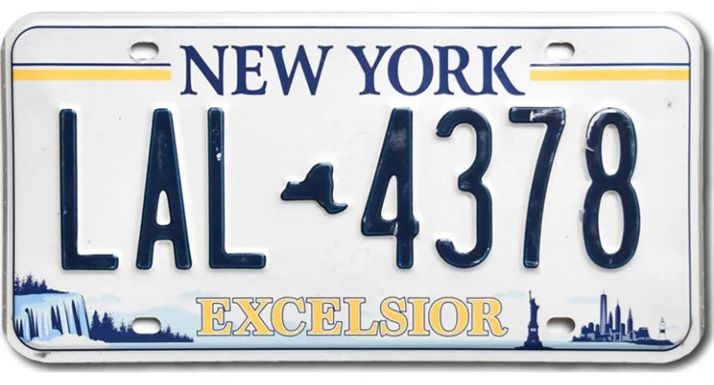 Americká SPZ New York Excelsior LAL 4378