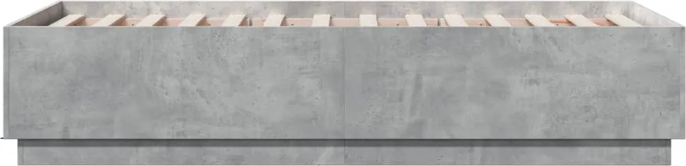 Rám postele s LED osvětlením betonově šedý 90 x 190 cm kompozit 3209663