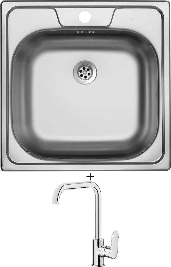 SET Sinks CLASSIC 480 M nerez matný + Deante ALPINIA BGA 063M chrom