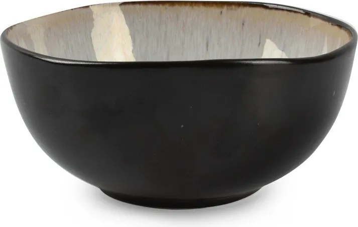 Černá/béžová miska z kameniny 390 ml Lunar – Salt&amp;Pepper