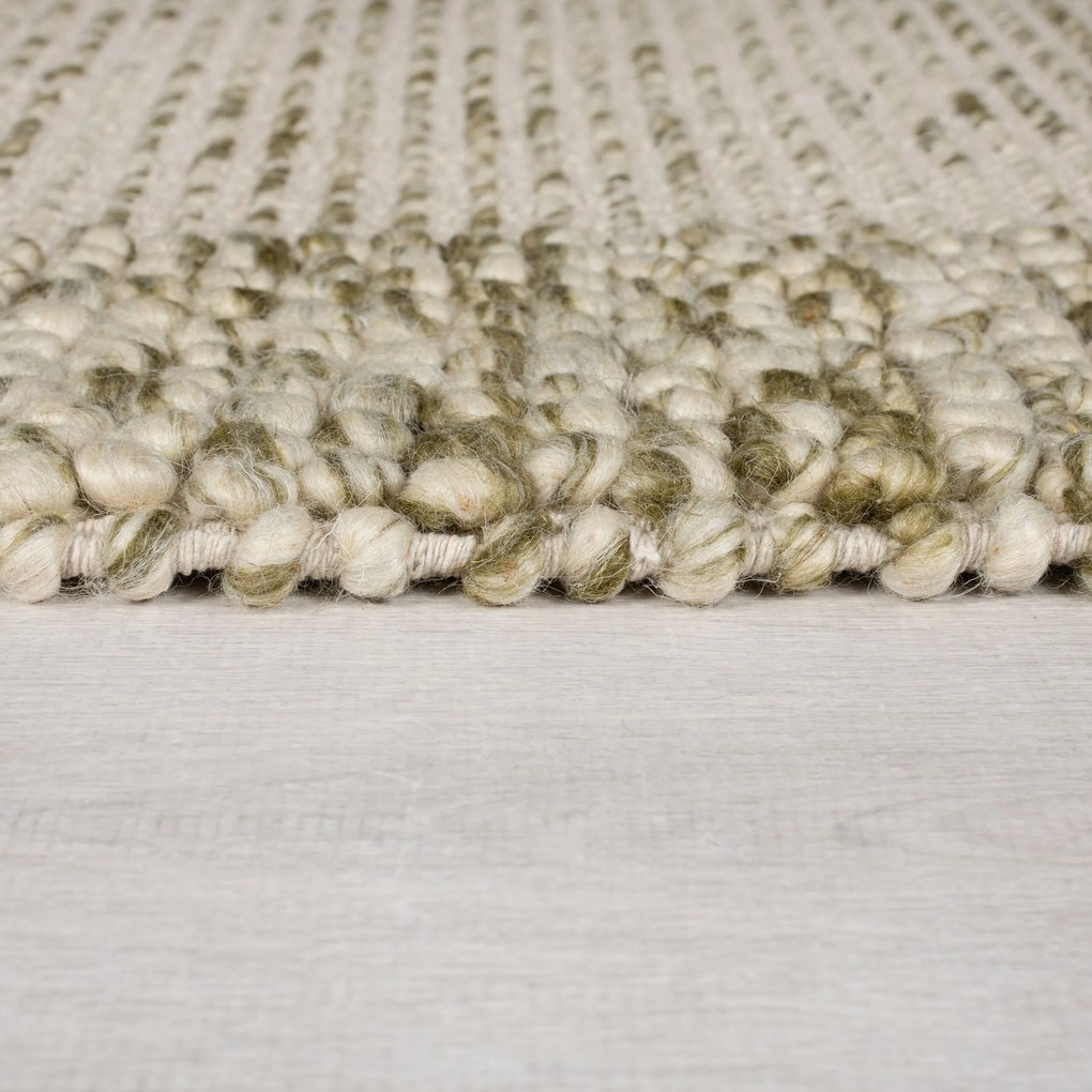 Flair Rugs, Kusový koberec Bobble Wool Green, 200x290, zelená, ložnice