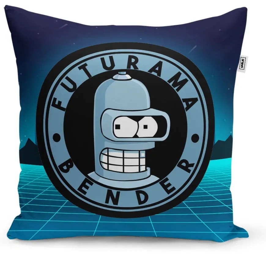 Sablio Polštář Futurama Bender Čtvrtá dimenze - 50x50 cm