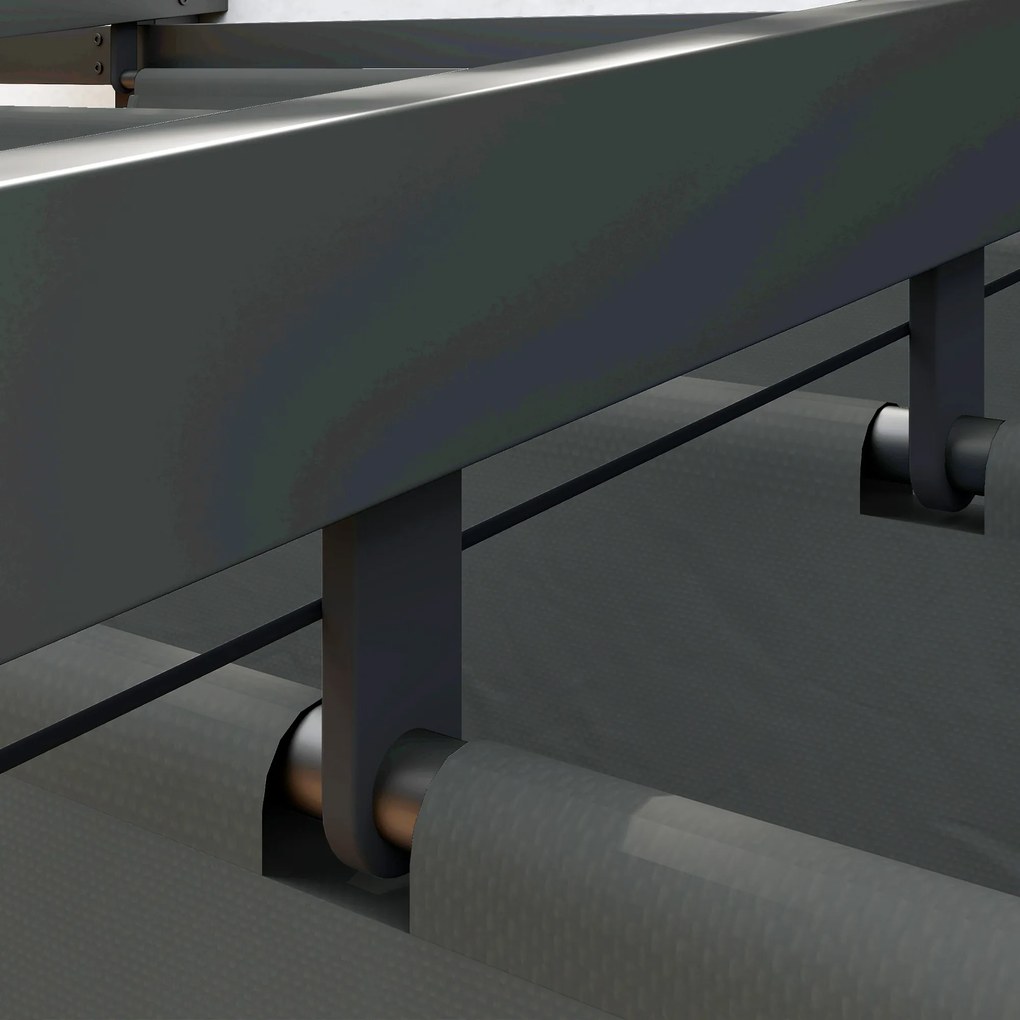 Outsunny střešní pergola na terasu cca 3x3m střecha na terasu, zahradní pavilon z hliníku, montáž na stěnu, zahradní pavilon s nastavitelnou střechou…