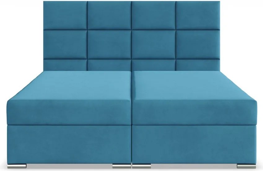 AGroup Kontinentální čalouněná postel CALVI (160 x 200 cm) Barva látky Trinity: Tmavě modrá (Trinity 2331)