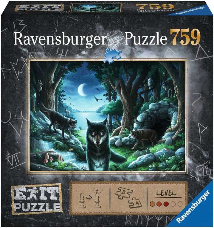 RAVENSBURGER Hra puzzle únikové Vlk 759 dílků 70x50cm skládačka 2v1 2415028