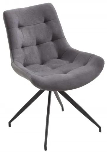 Židle Divani světle šedá černá retro / 40017