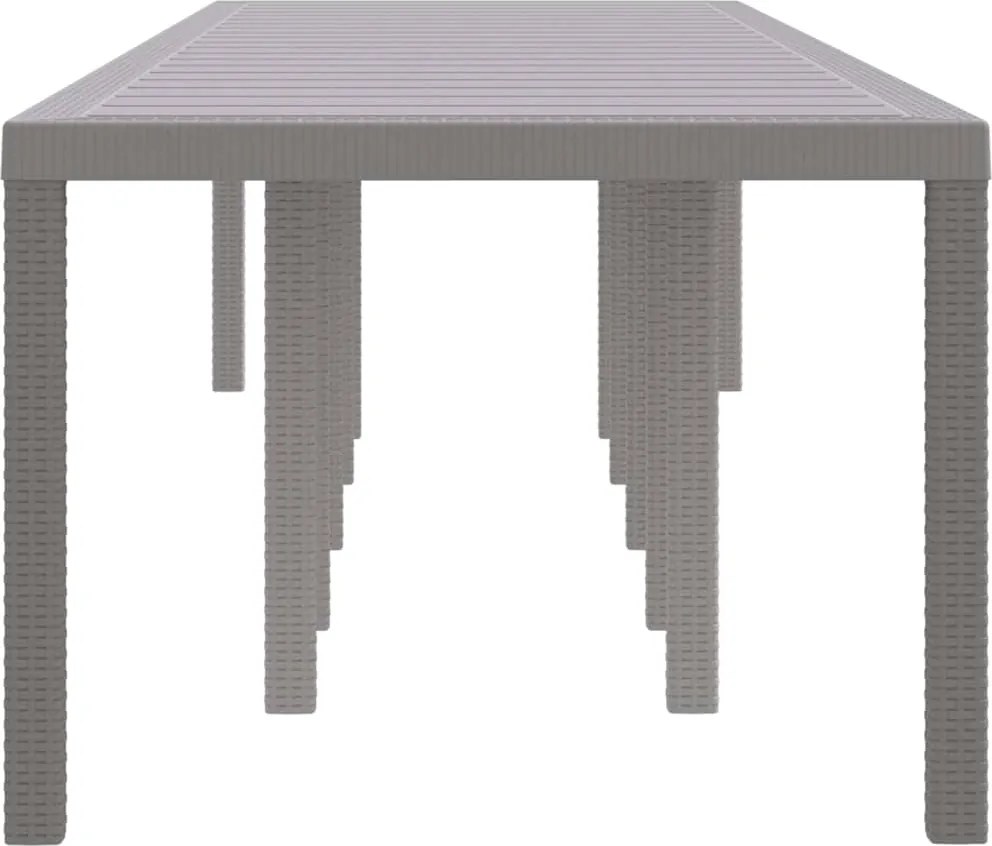 Zahradní stůl Světle šedá 350 x 100 x 74 cm polyratan 3378527