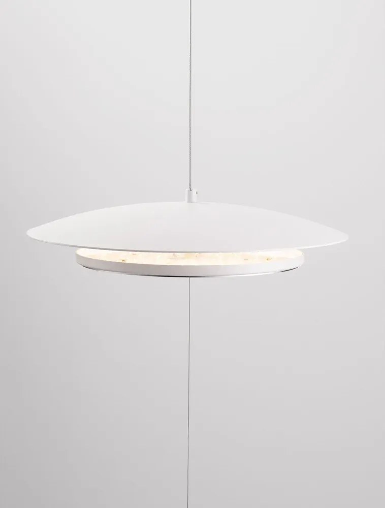 Matně bílá hliníková LED stmívatelná stojací lampa (výška 330 cm) Olos – Nova Luce