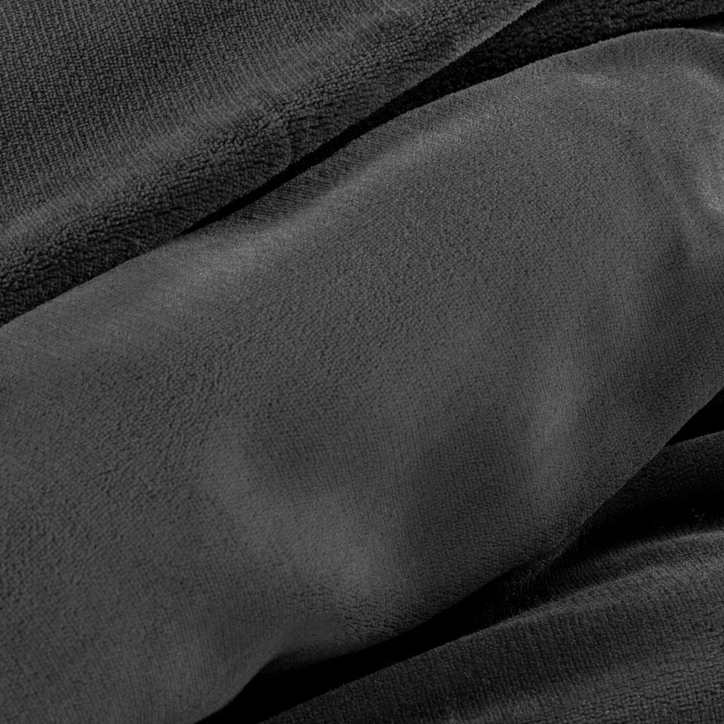 FLEECOVÉ POVLEČENÍ FLANO2 200X220 CM, 2 KS 70X80 CM ŠEDÉ