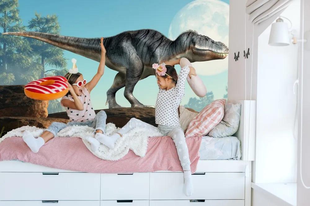 Fototapeta Dinosaurus Na Skalách Omyvatelný vlies 416x254