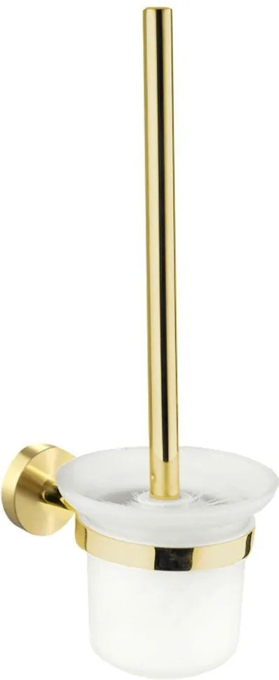 Rea Tutumi Mist 06 - nástěnný WC kartáč, zlatý lesklý, REA-80032