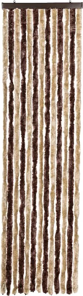 Závěs proti hmyzu béžový a světle hnědý 56 x 200 cm Chenille 315120