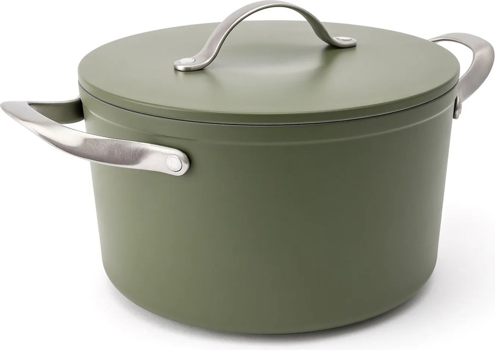 Elmich Nepřilnavý keramický hrnec Zen Ø 24 cm - olivově zelená