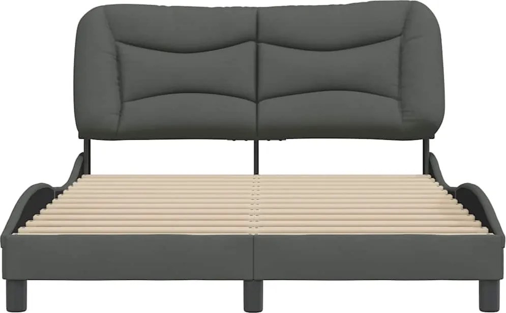 Rám postele bez matrace Hvar tmavě šedá 120 x 200 cm textil 3207759